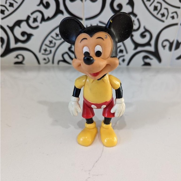 Disney | Toys | Vintage Mickey Mouse Plastic 5 Figure Head Swivels ...